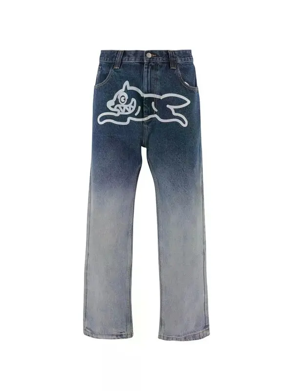 ICECREAM Ombré Wash Graphic Print Jeans