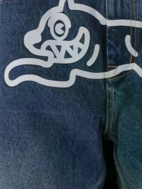 ICECREAM Ombré Wash Graphic Print Jeans