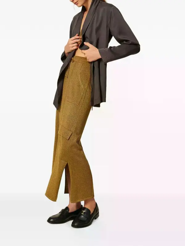 TWINSET Knit Midi Skirt With Lurex