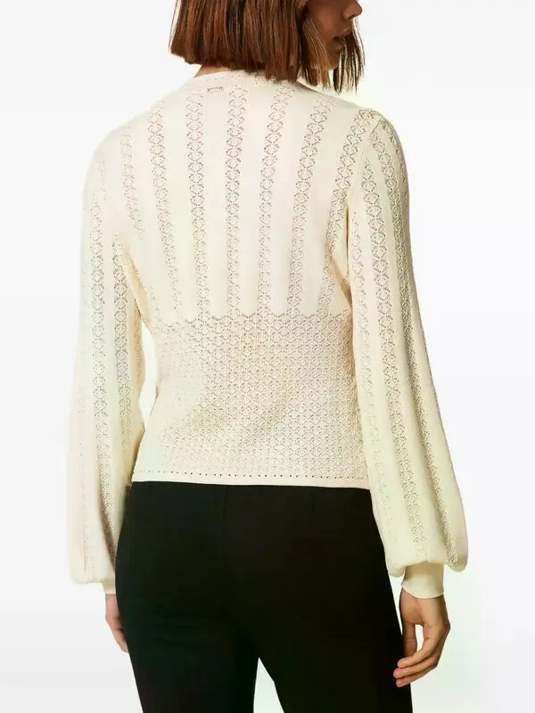 TWINSET Crew Neck Punched Knit Jumper
