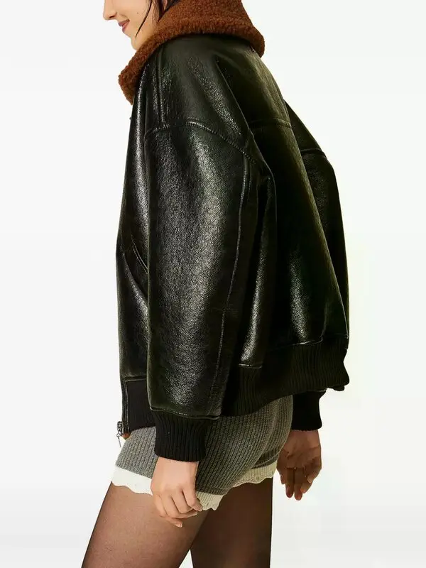 TWINSET Faux-shearling Collar Bomber Jacket