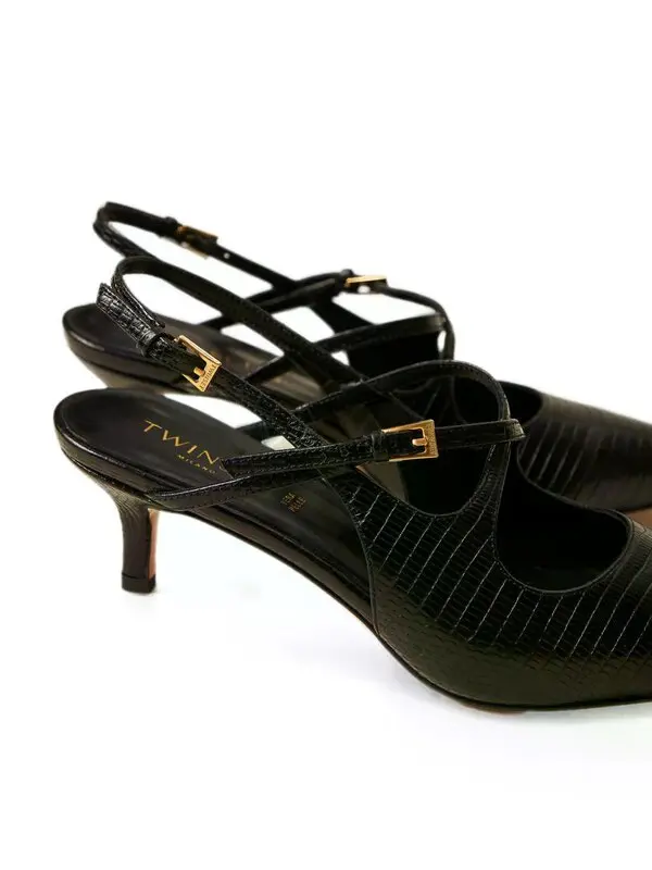 TWINSET Leather Slingbacks With Straps