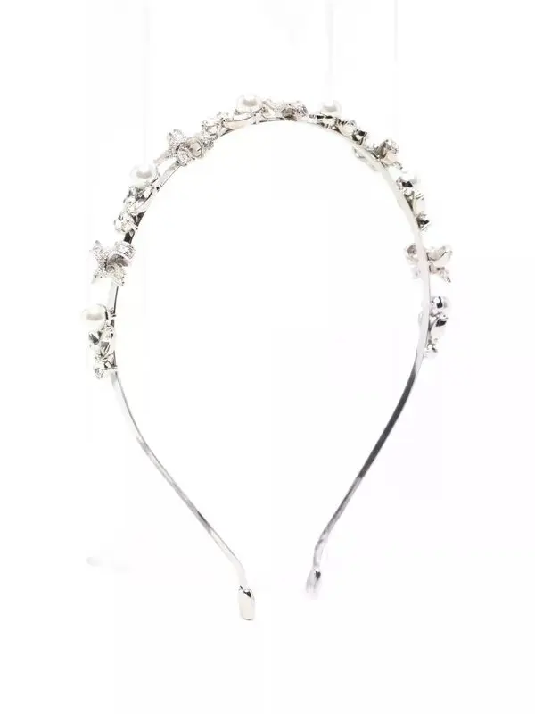 SELF-PORTRAIT Crystal-embellished Bow Headband