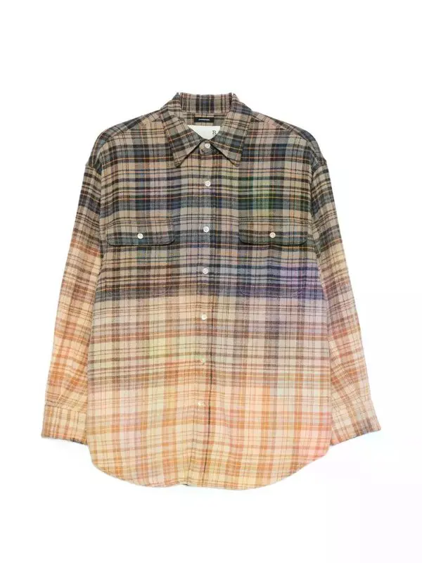 R13 Checked Long-sleeve Shirt