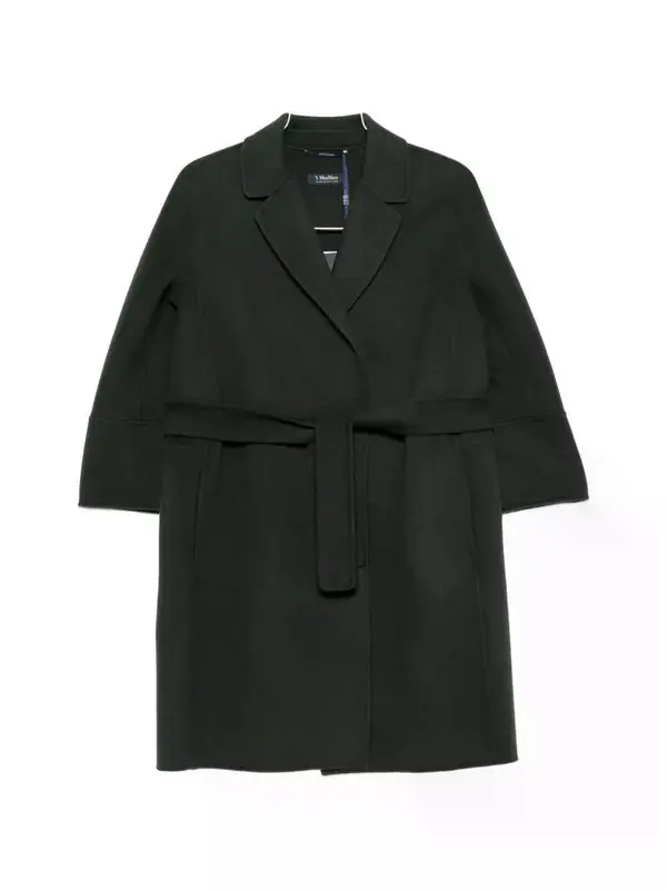 Max Mara Arona Belted Wool Coat - Green