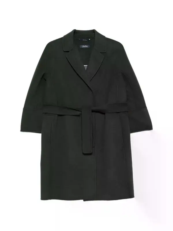 Max Mara Arona Belted Wool Coat - Green
