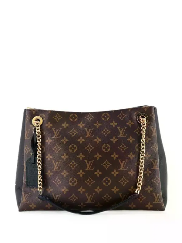 LOUIS VUITTON Surene Handbag Monogram Canvas With Leather Mm Shoulder Bag - Black
