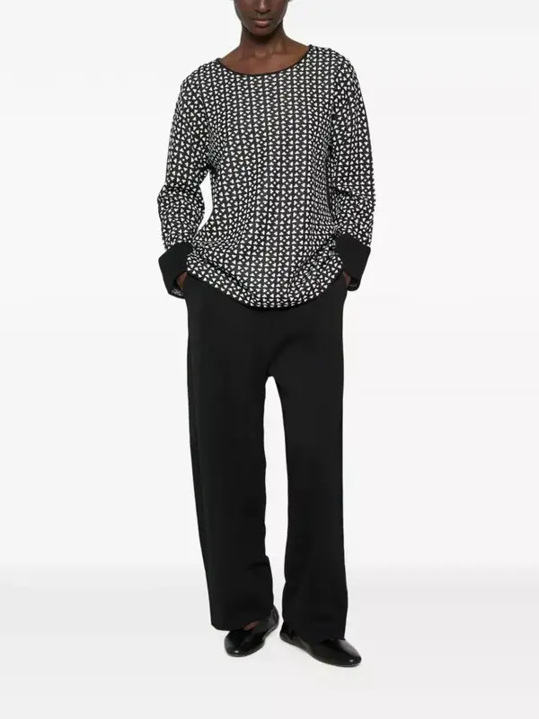 Marina Rinaldi Geometric Pattern Long Sleeve Sweater
