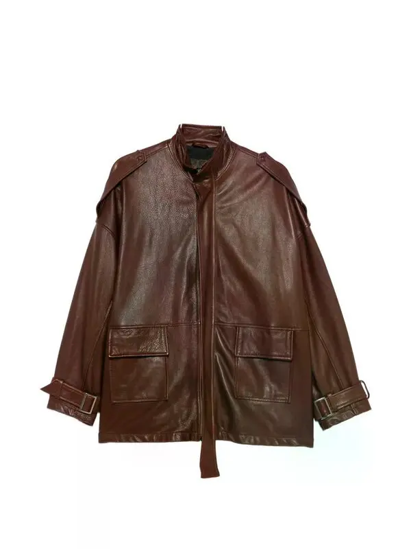 GIORGIO BRATO Leather Zip-up Jacket
