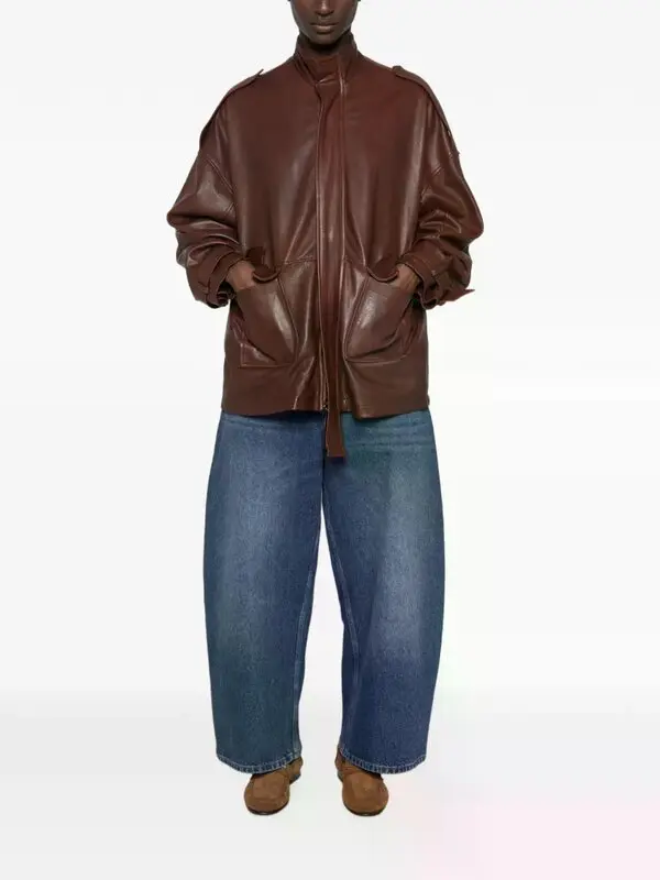 GIORGIO BRATO Leather Zip-up Jacket