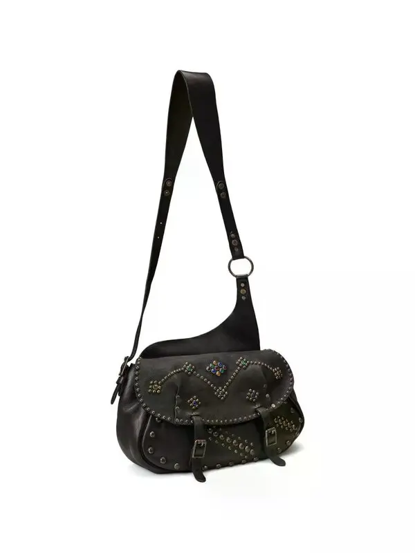 Ralph Lauren Stud-embellished Leather Messenger Bag