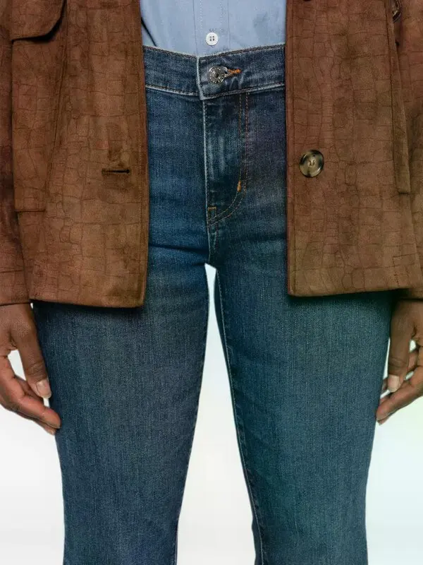 FRAME The Rodeo Washed Flared Denim Jeans