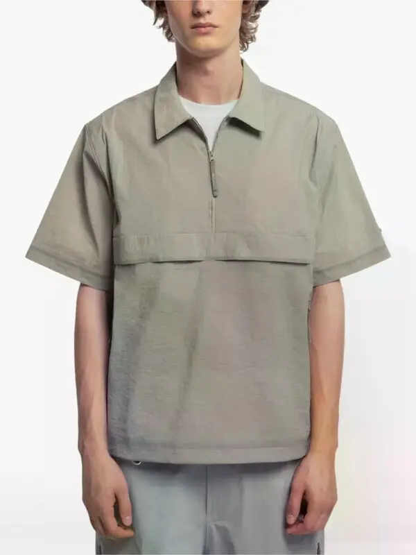 SPOONYARD Half-zip Short-sleeve Polo Shirt - Grey