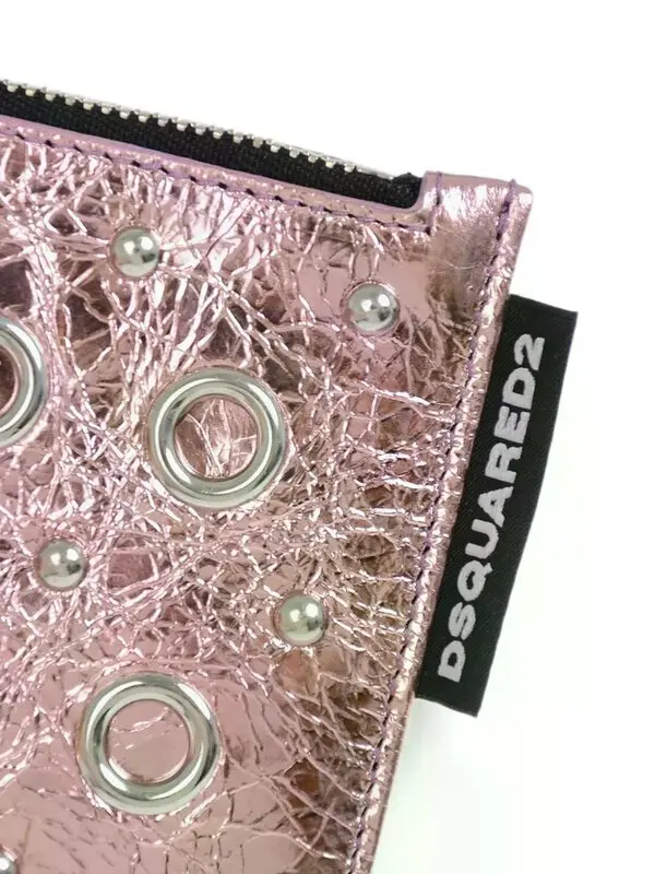 Dsquared2 Eyelet-embellished Leather Card Holder