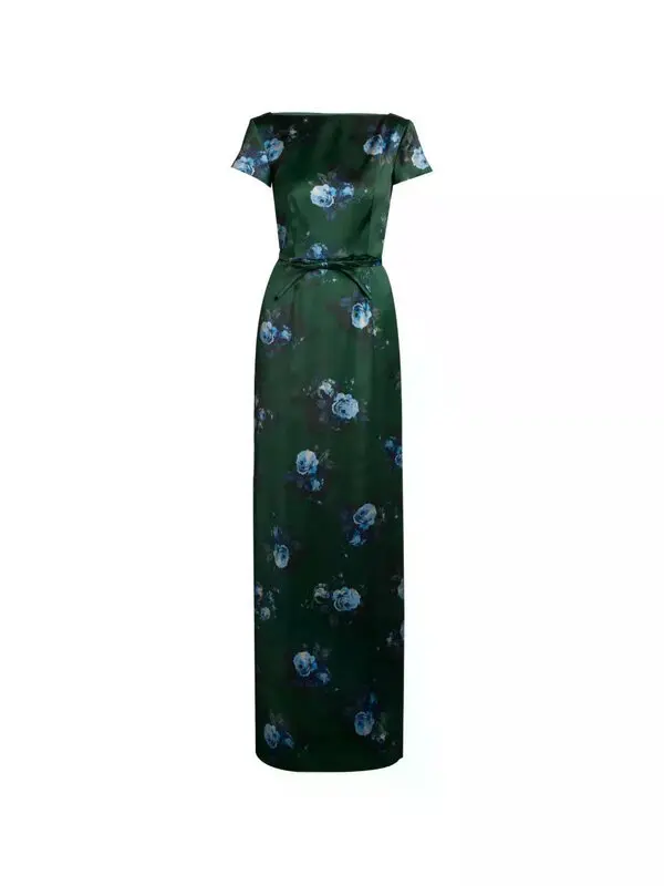 Erdem Margot Bouquet Floral Print Gown - Green
