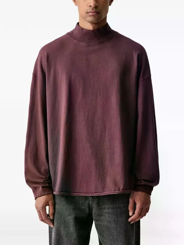 American Vintage High-neck Raw-edge T-shirt