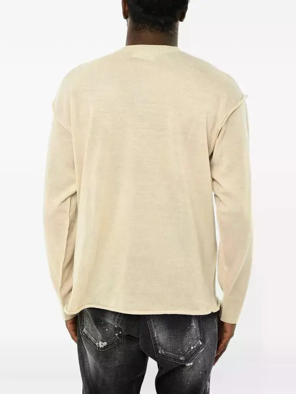 Dsquared2 Virgin Wool Crewneck Sweater With Print