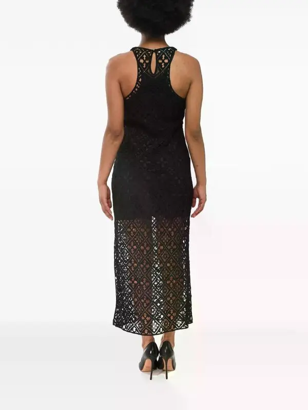 Off-White Crochet-knit Sleeveless Dress