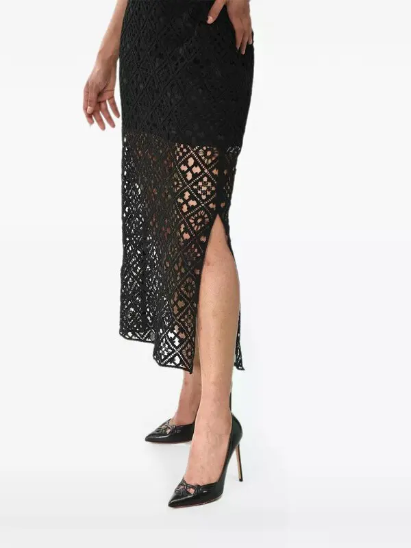 Off-White Crochet-knit Sleeveless Dress
