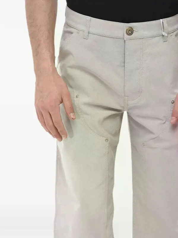 FERRAGAMO Cotton-blend Pants With Logo Button Detail
