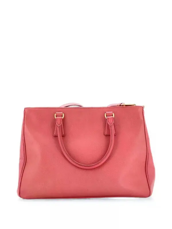 Prada Double Zip Lux Saffiano Leather Medium Tote Bag