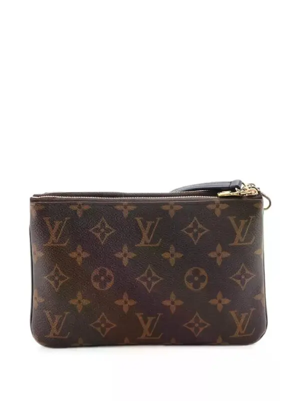 LOUIS VUITTON Double Zip Pochette Reverse Monogram Giant Clutch Bag