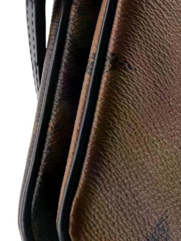 LOUIS VUITTON Double Zip Pochette Reverse Monogram Giant Clutch Bag - Brown