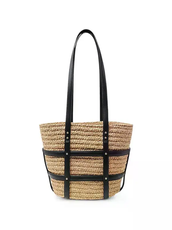 Saint Laurent Woven Cage Shoulder Bag - Neutrals
