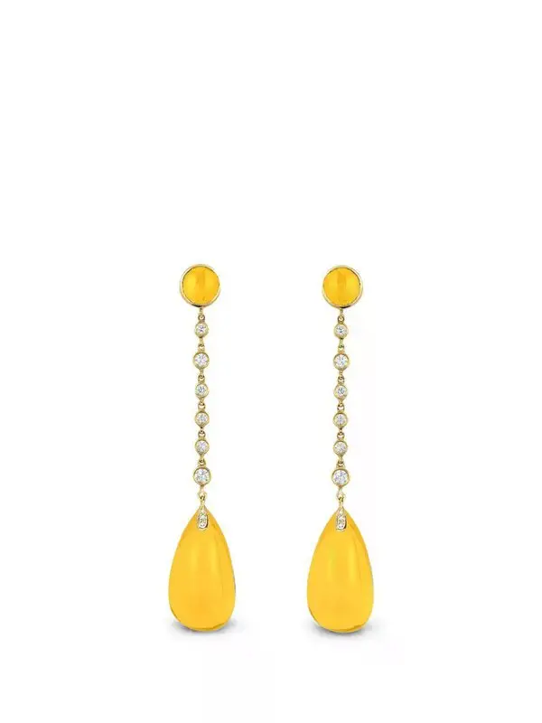 Goshwara Citrine And Diamond Drop Earrings
