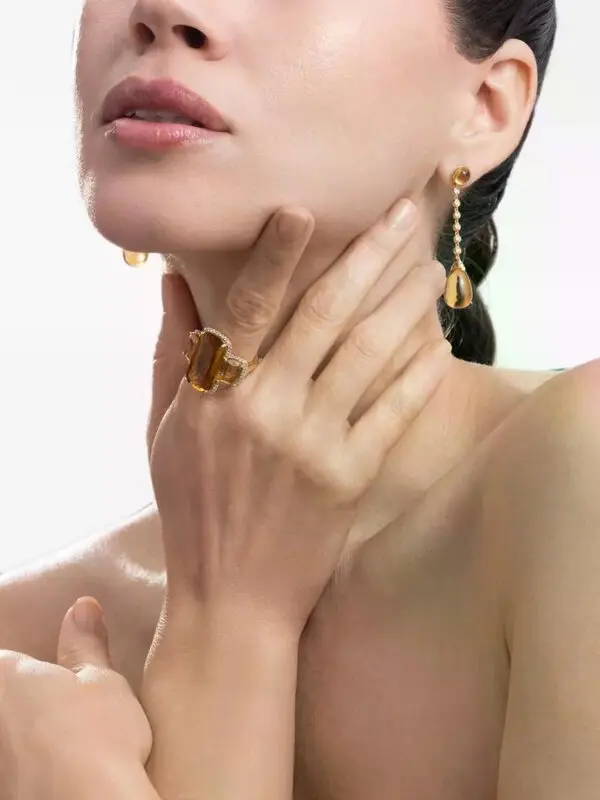Goshwara Citrine And Diamond Drop Earrings