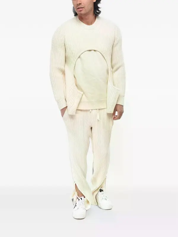 Off-White Meteor Cut-out Ribbed-knit Sweater