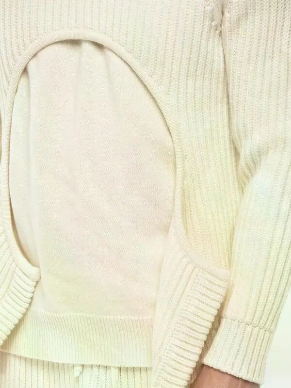 Off-White Meteor Cut-out Ribbed-knit Sweater