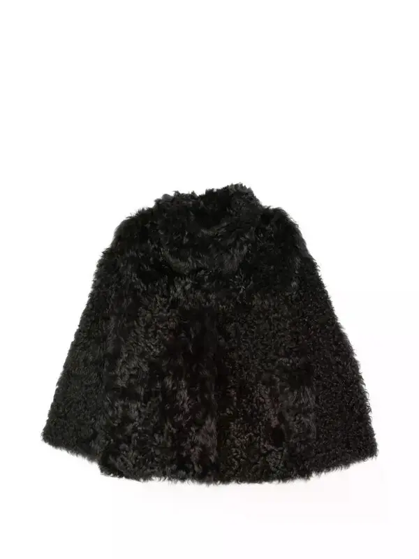 LISKA Curly Lamb Shearling Jacket - Brown