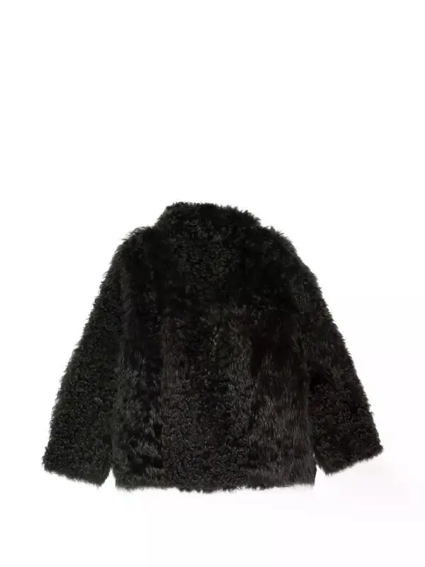 LISKA Curly Lamb Shearling Jacket - Brown