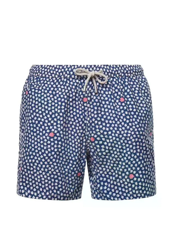 MC2 SAINT BARTH Fish-print Drawstring Swim Shorts