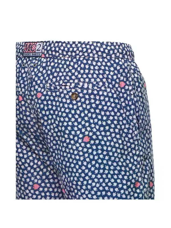 MC2 SAINT BARTH Fish-print Drawstring Swim Shorts