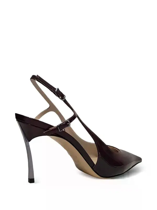 Casadei Patent Slingback Pumps