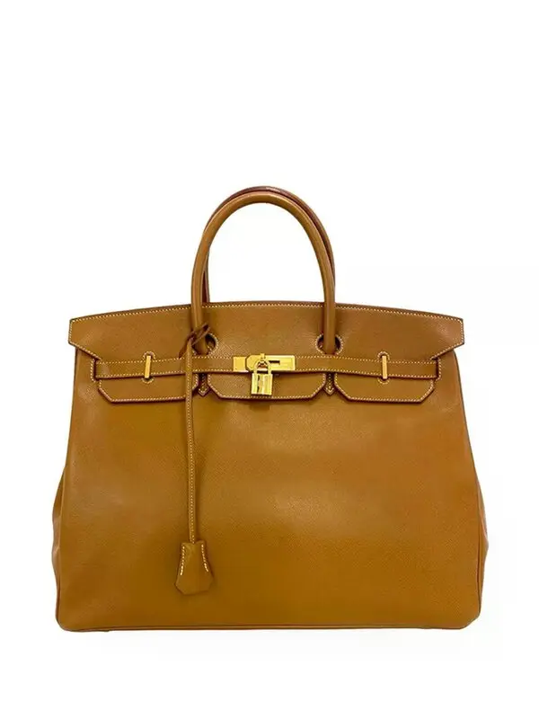 Hermès 1998-2002 Courchevel Birkin Retourne 40 Handbag - Brown