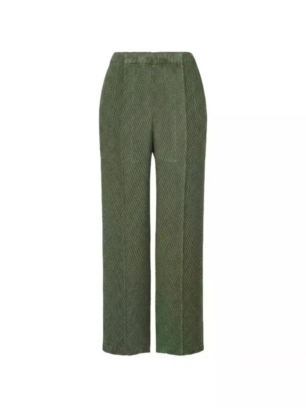 Issey Miyake Pleated Straight-leg Trousers - Green