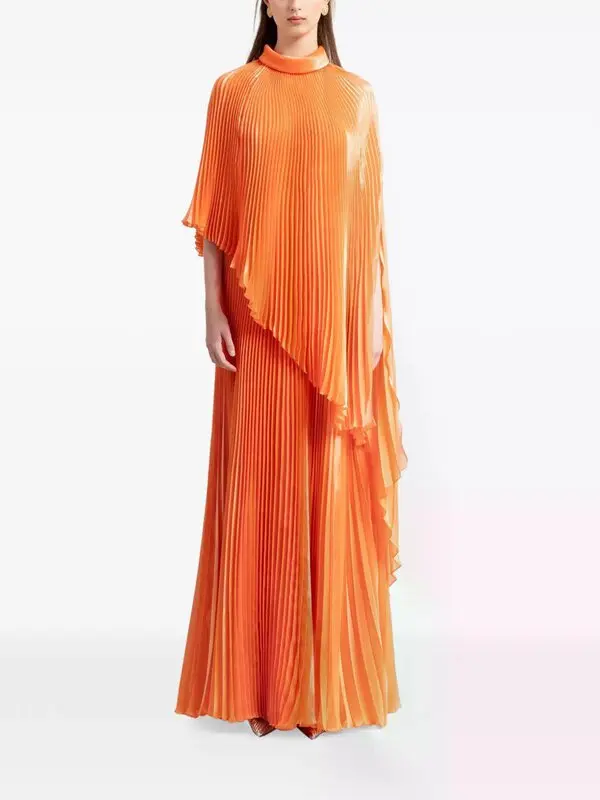 GEMY MAALOUF Pleated Asymmetric Maxi Dress