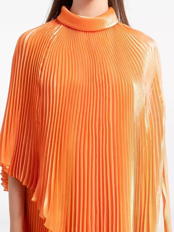 GEMY MAALOUF Pleated Asymmetric Maxi Dress