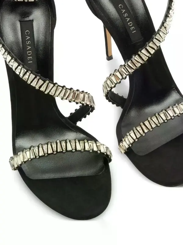 Casadei Julia Heaven Crystal Embellished Wrap-around Stiletto Sandals