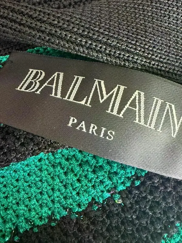Balmain Striped Belted Cardigan