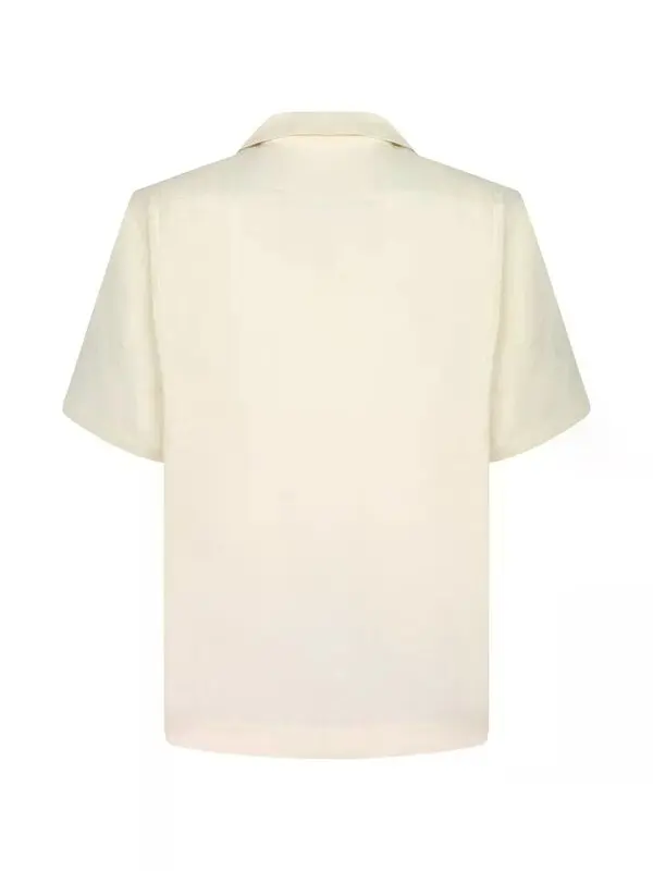 Commas Floral-embroidered Short-sleeve Shirt
