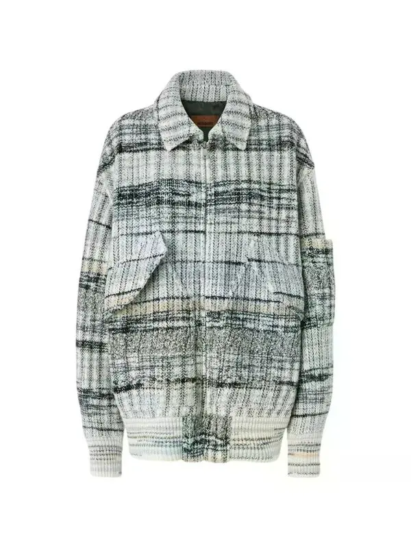 Missoni Oversized Wool-blend Check Bomber Jacket