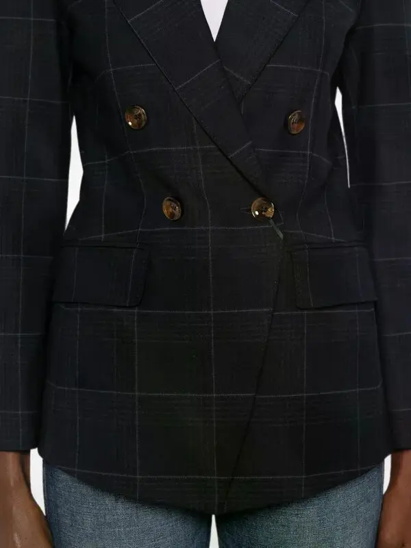 Marella Mllefedra Double-breasted Check-pattern Blazer