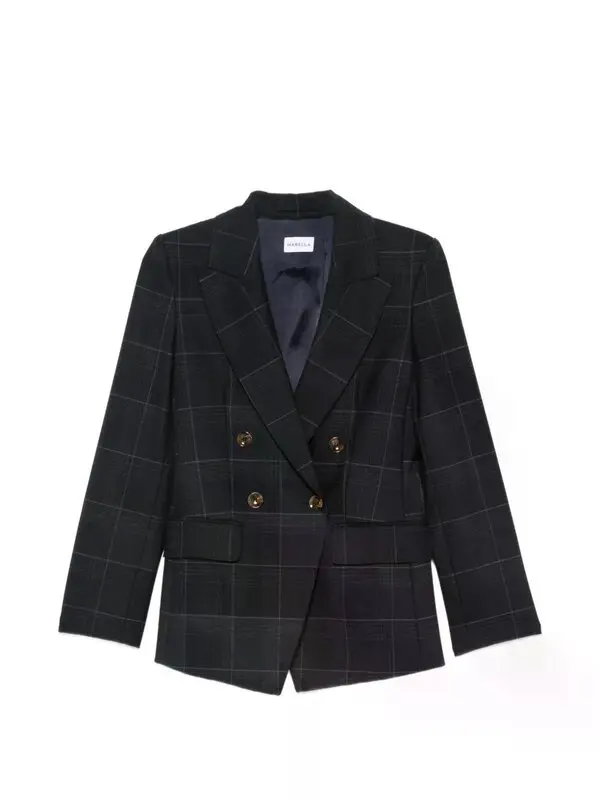 Marella Mllefedra Double-breasted Check-pattern Blazer - Blue