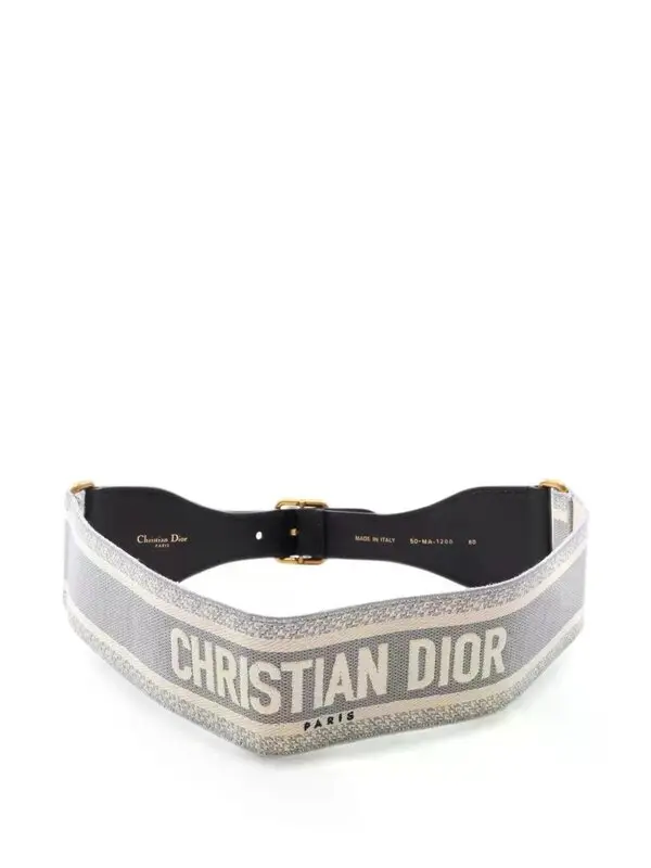 Dior Embroidered Leather Belt
