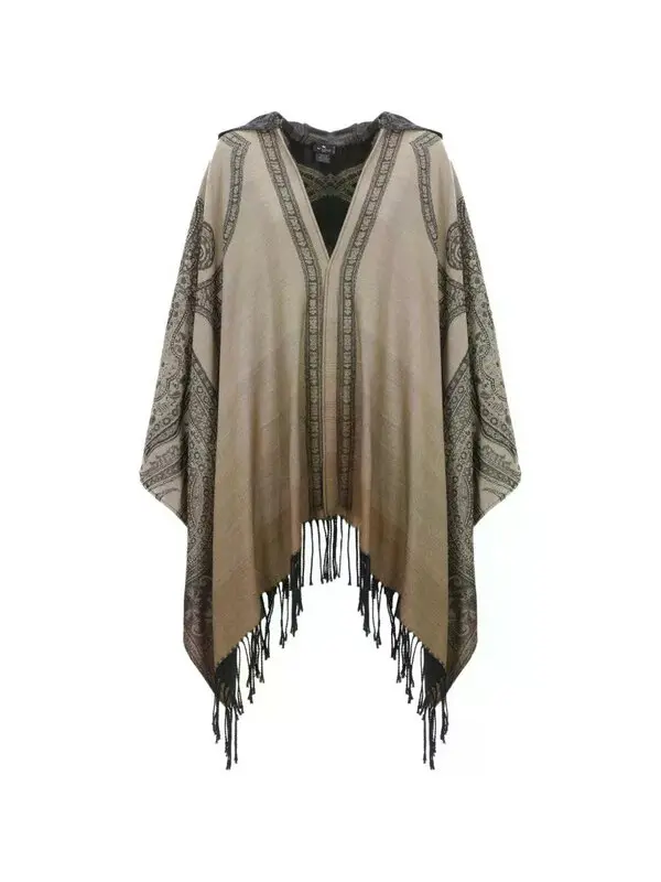 Etro Paisley-pattern Fringed Cape