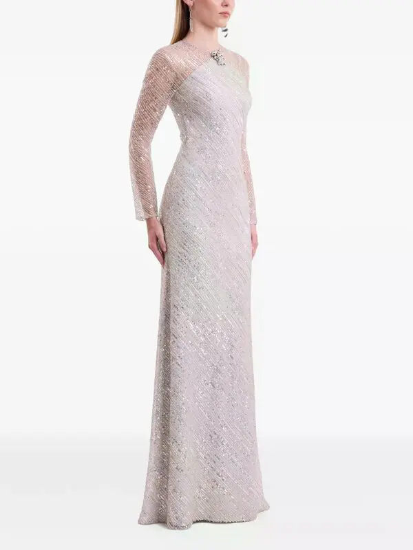 GEMY MAALOUF Beaded Sequin-embellished Dress